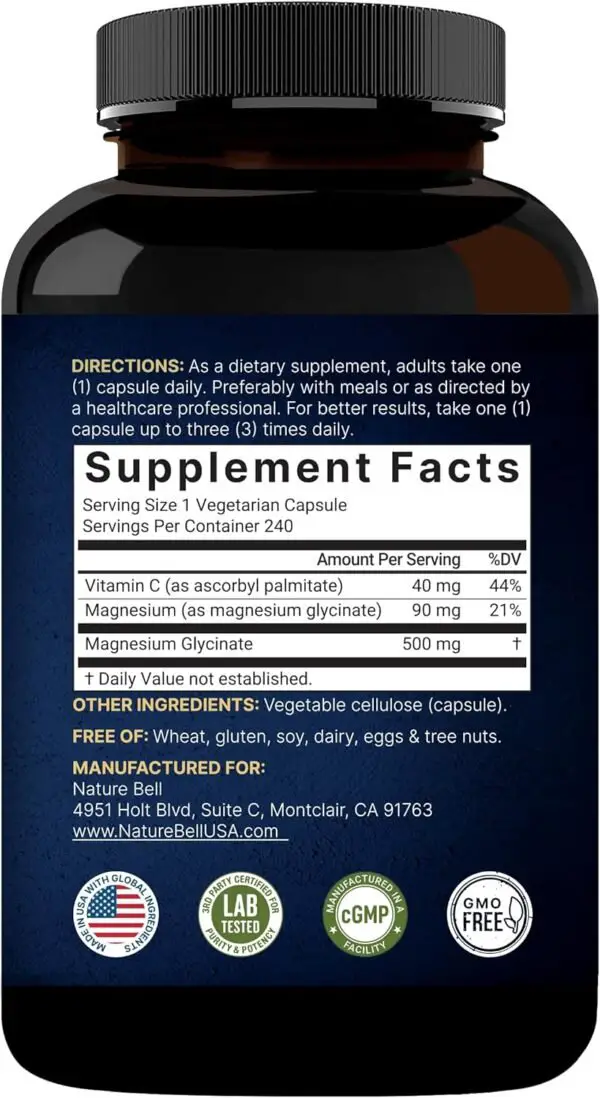 Naturebell Pure Magnesium Glycinate 500mg Review - Wellnessbeautify